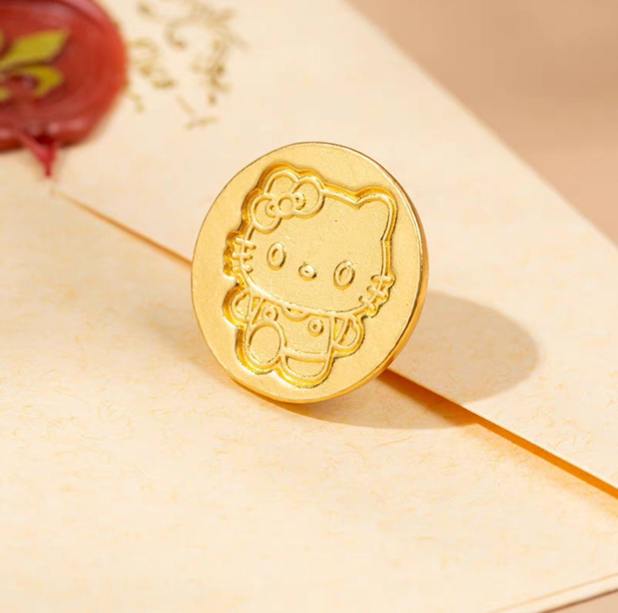 Aimey Sanrio Hello Kitty Stamp Brass Wax Seal DIY Fire Lacquer Seal Toy ...