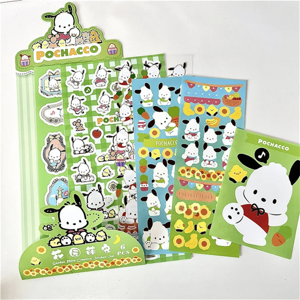Aimey Sanrio Hello Kitty Stickers Set Cinnamoroll Kuromi My Melody Pachacco Kawaii Kt Cat ...
