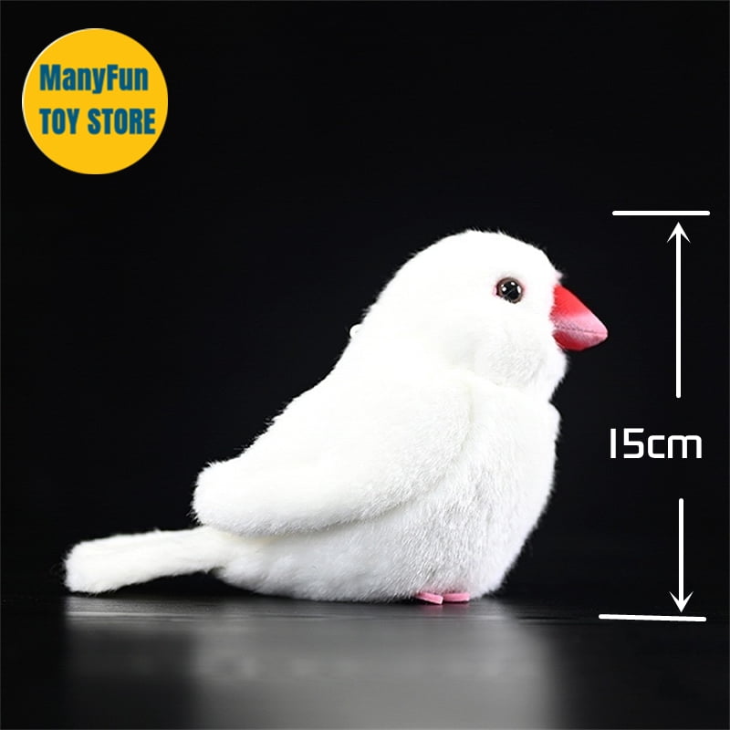 Aimey White Java Sparrow High Fidelity Finch Plushie Java Rice Bird ...