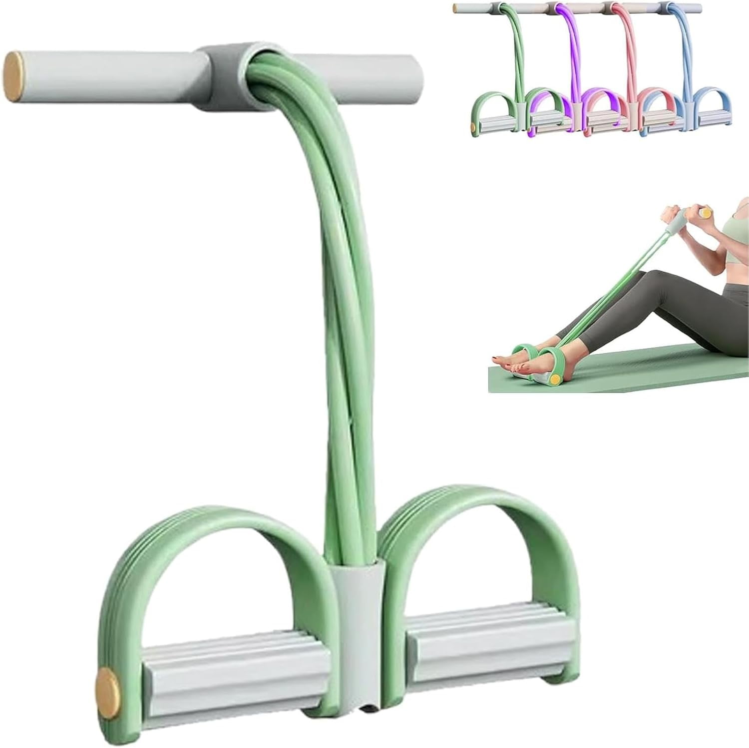 Aimierbuy Stirrup Puller, 21 Fitness Resistance Bands-4 Tube Pedal ...