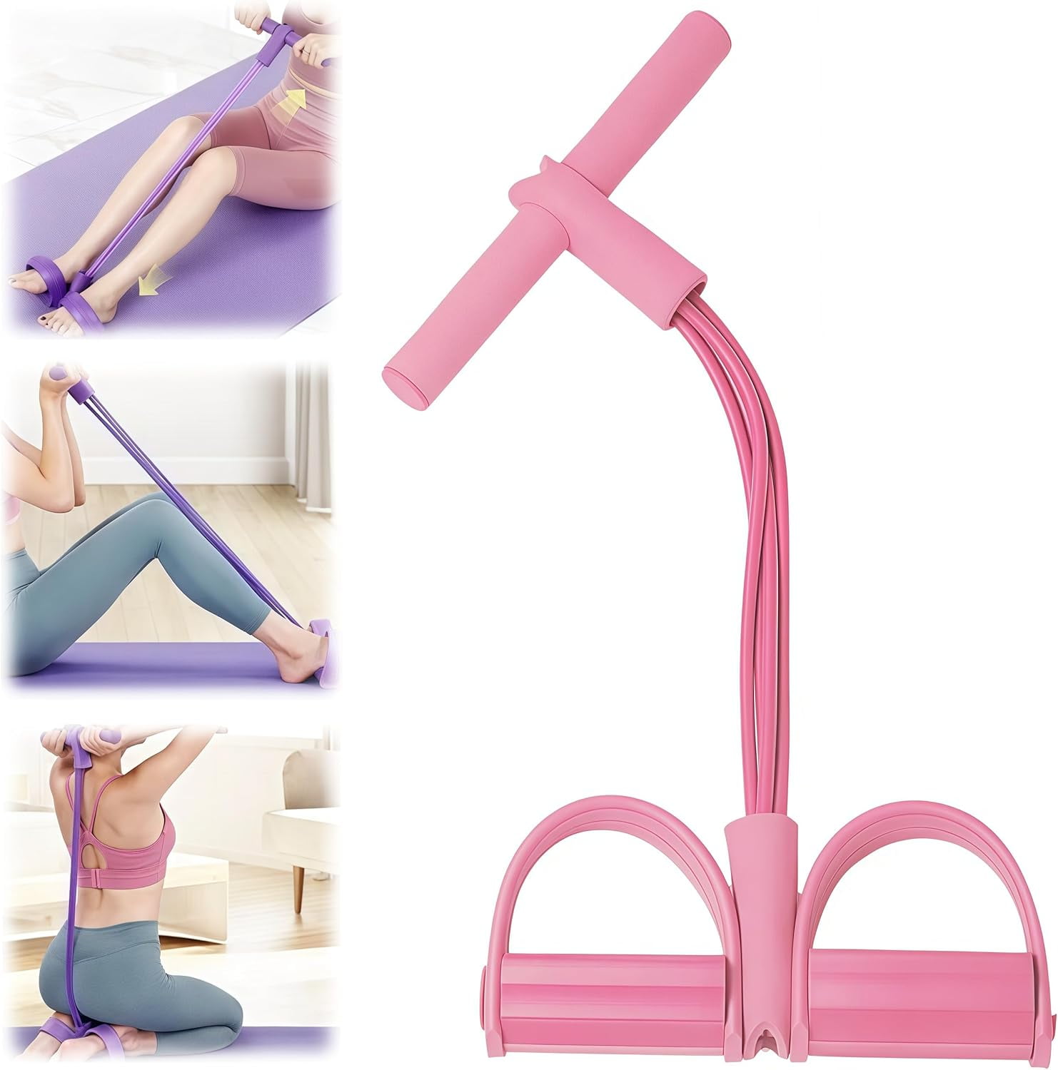 Aimierbuy Stirrup Puller,Upgraded 21 Fitness Resistance Bands-4 Tube ...