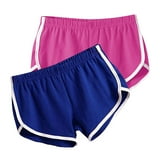 Aimik 2PC Ladies Striped Edge Sport Shorts Soft Casual Gym Sleep ...