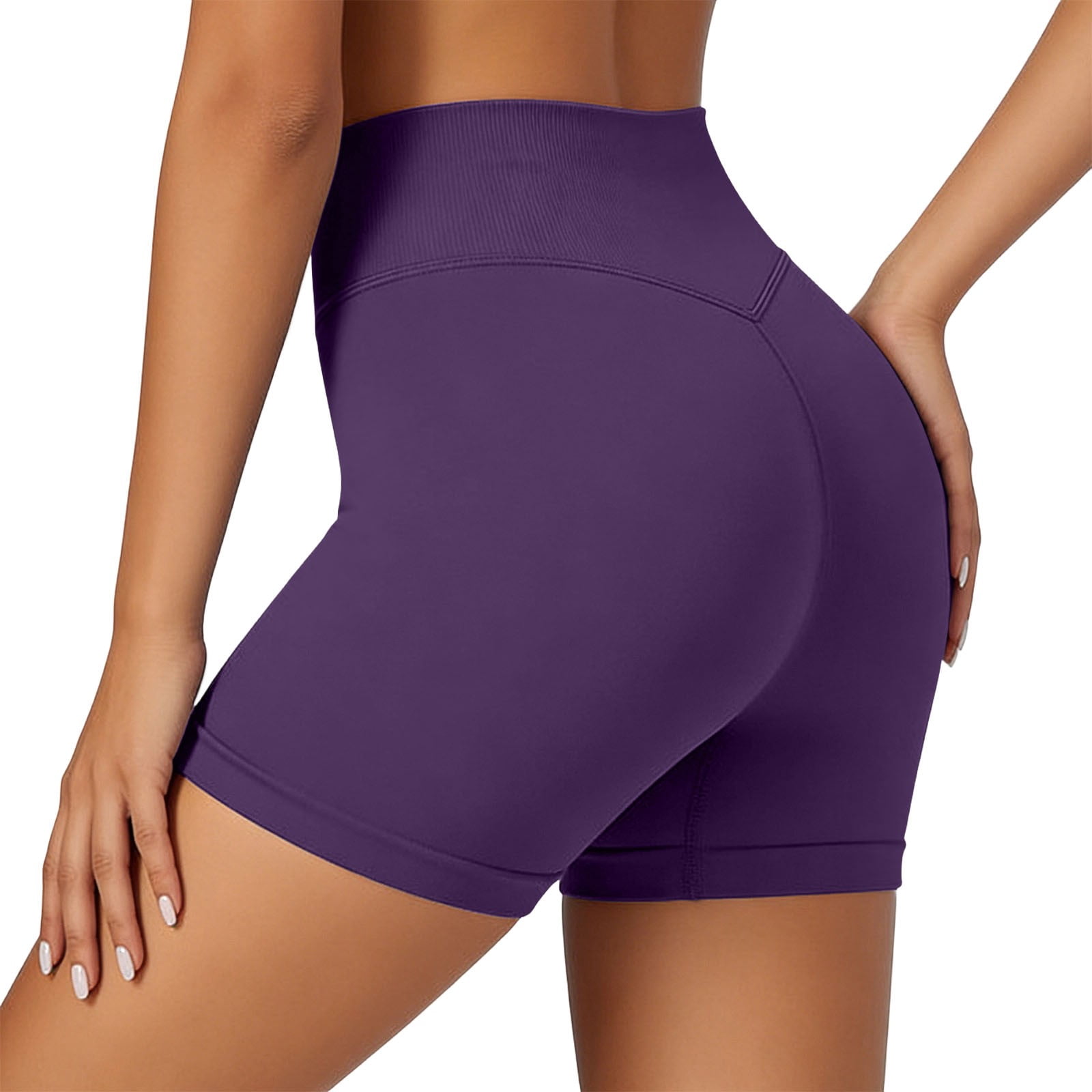 Aimik Fitness Yoga Shorts for Women Waist Cincher Lifting Butt Yoga ...