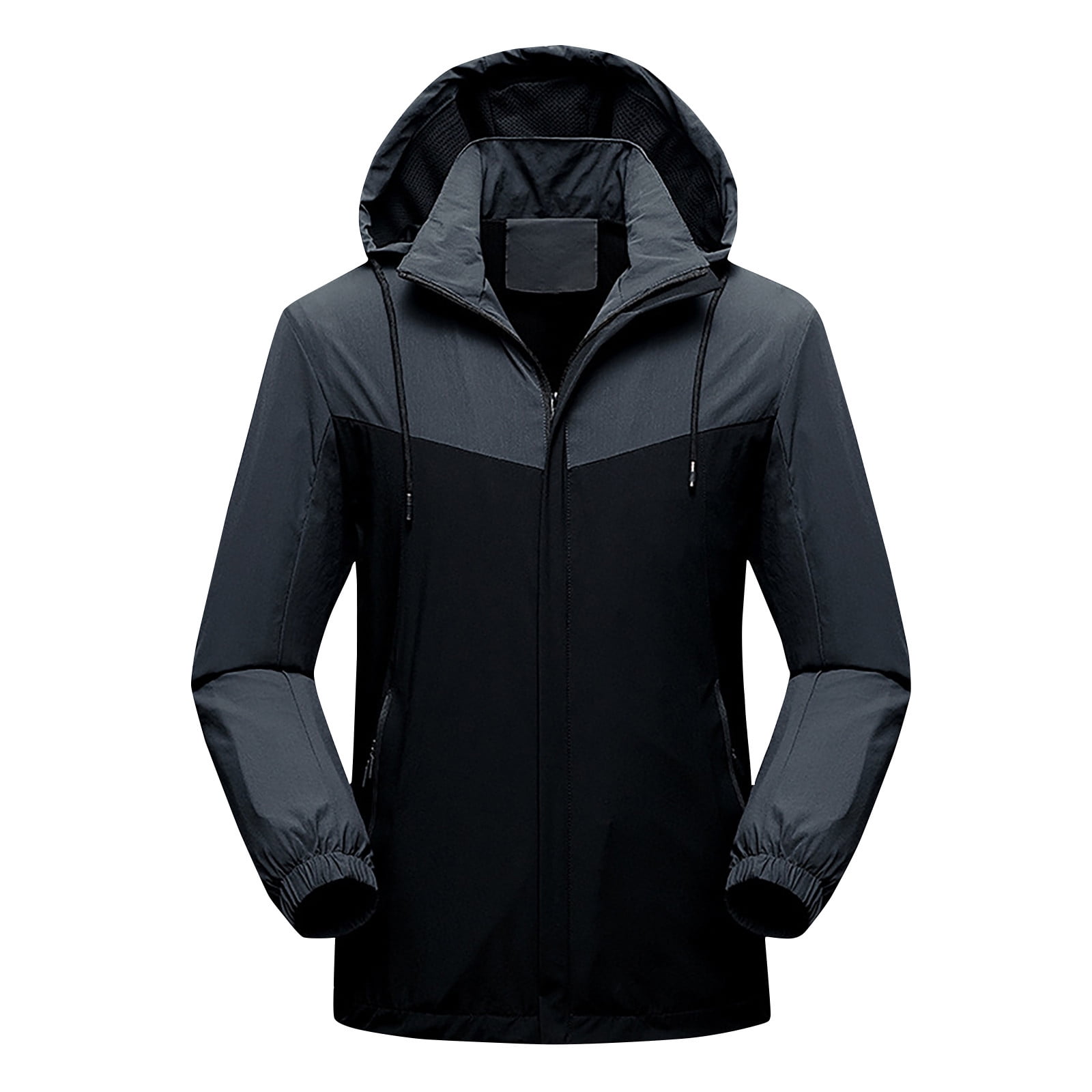 Aimik Hanes Mens Rain Jacket Waterproof Shell Jacket Hooded Lightweight ...