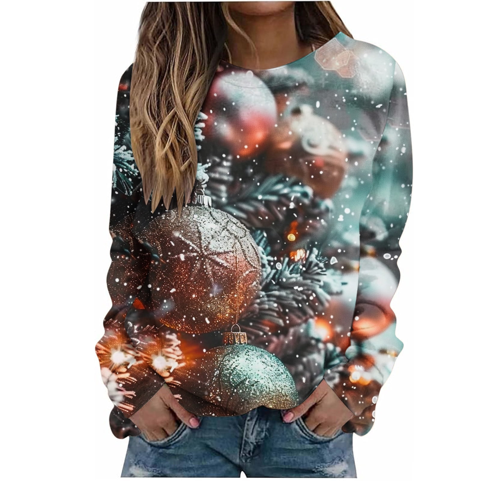 Aimik Hanes Cyber and Monday Deals Christmas Tops for Women 2025 Trendy ...