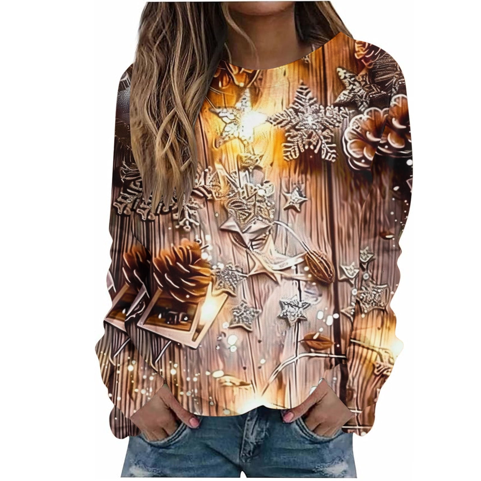 Aimik Hanes Cyber and Monday Deals Women Christmas Print Snowflake ...