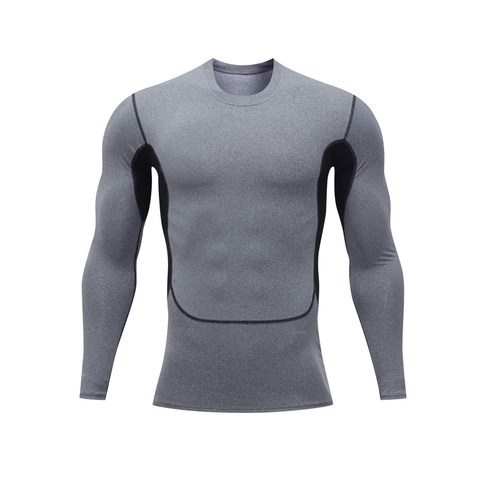 Aimik Hanes Men's Compression Shirt Long Sleeve Athletic Workout T ...