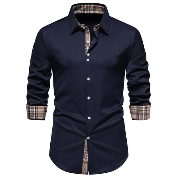Aimik Hanes Men's Long Sleeve Dress Shirt Regular Fit Button Down ...