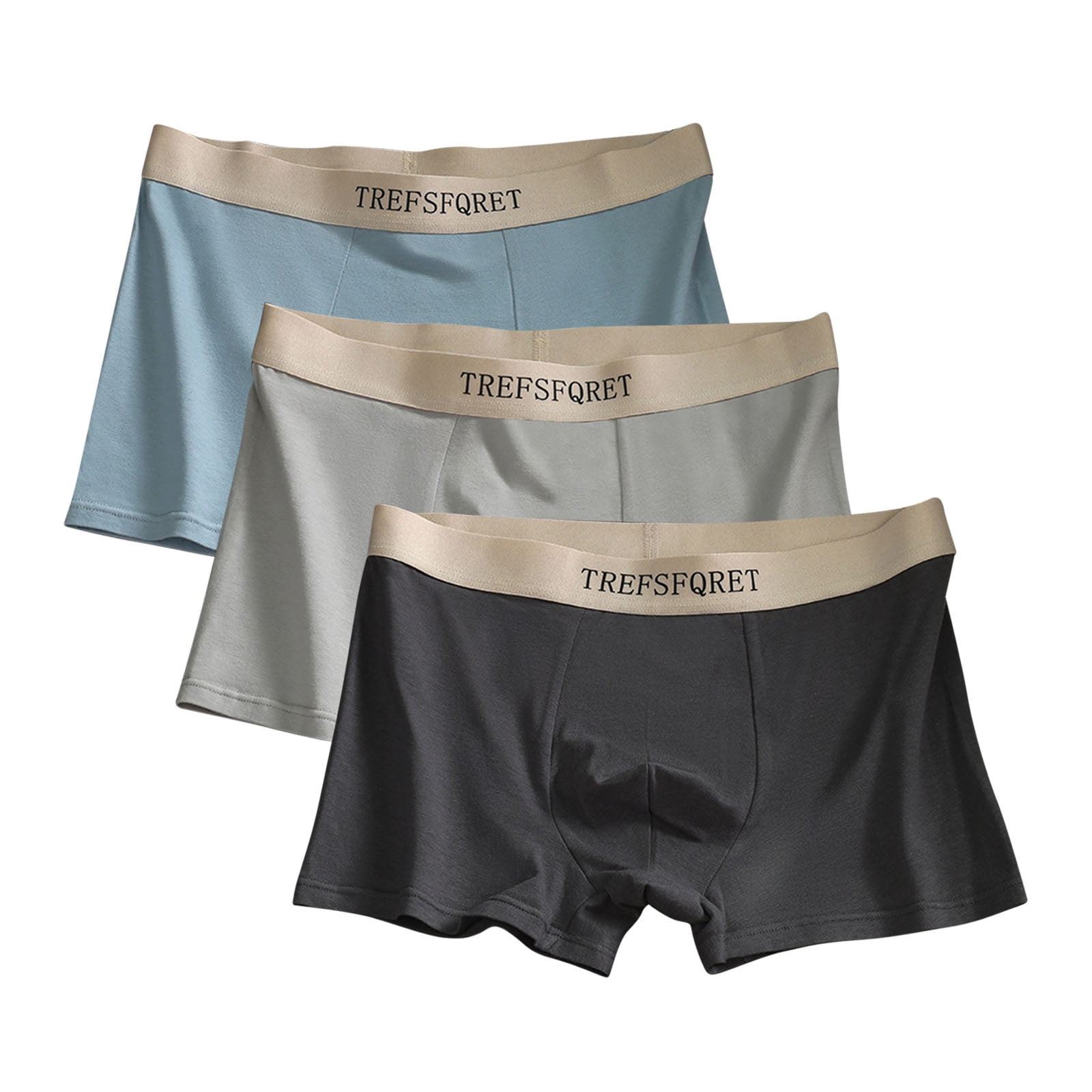 Aimik Hanes 3Pcs Men's Bamboo Comfy Silk Long Boxers, Fashion Sports ...