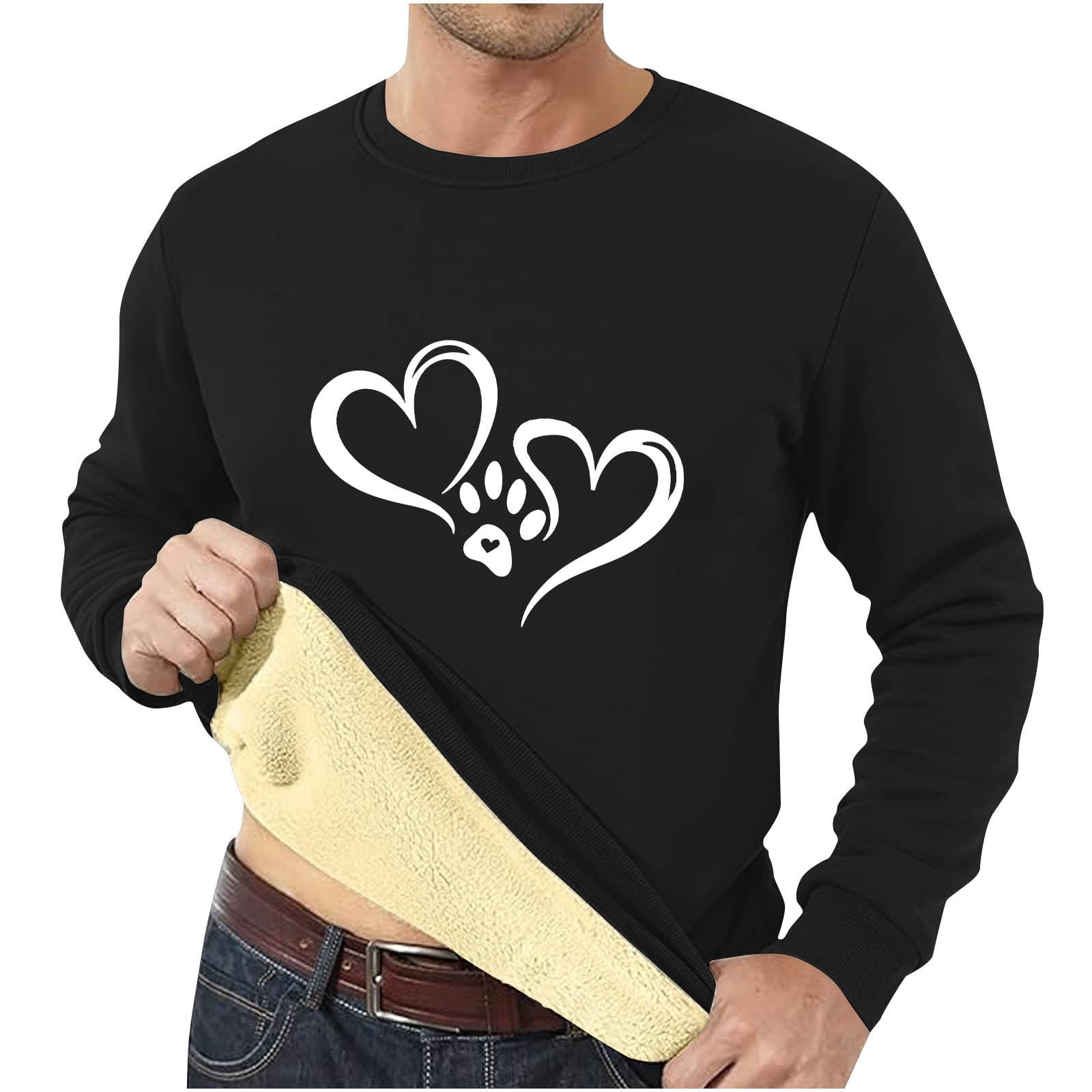 Aimik Hanes Dog Lover Graphic Long Sleeve Tops for Men Cute Colorful ...