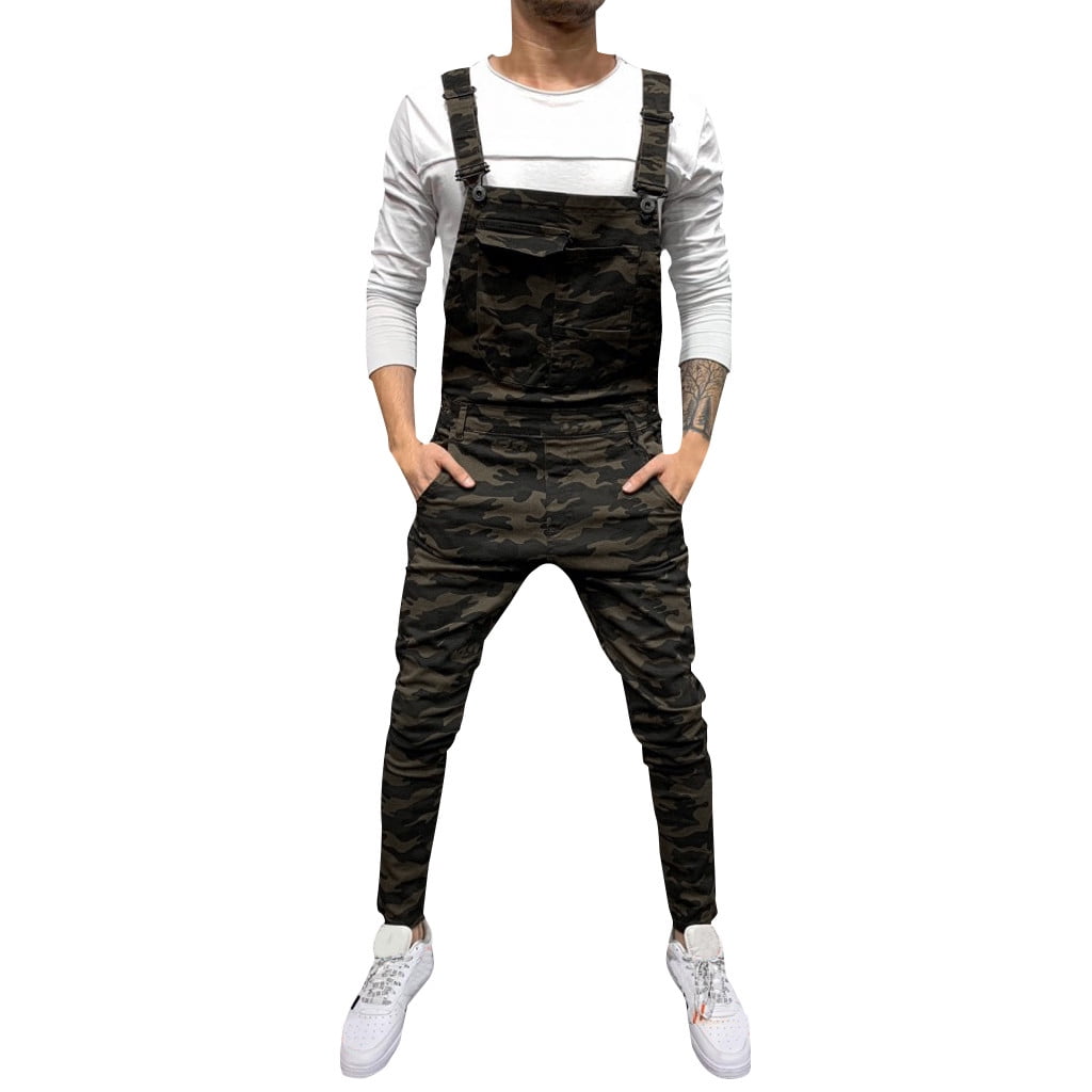 Aimik Hanes Men's Denim Bib Overalls,Relaxed Fit Midweight Work ...
