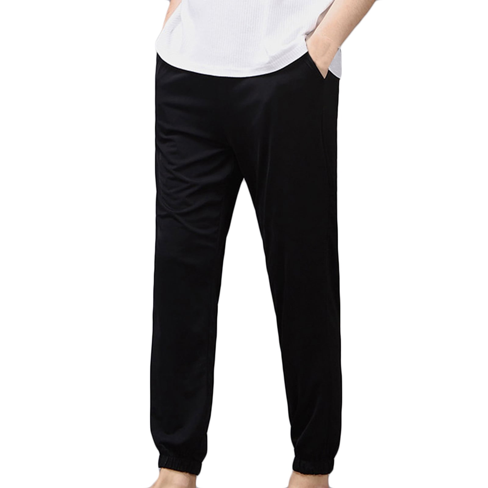 Aimik Hanes Men's Ice Silk Jogger Pants Big and Tall Lightweight Summer ...