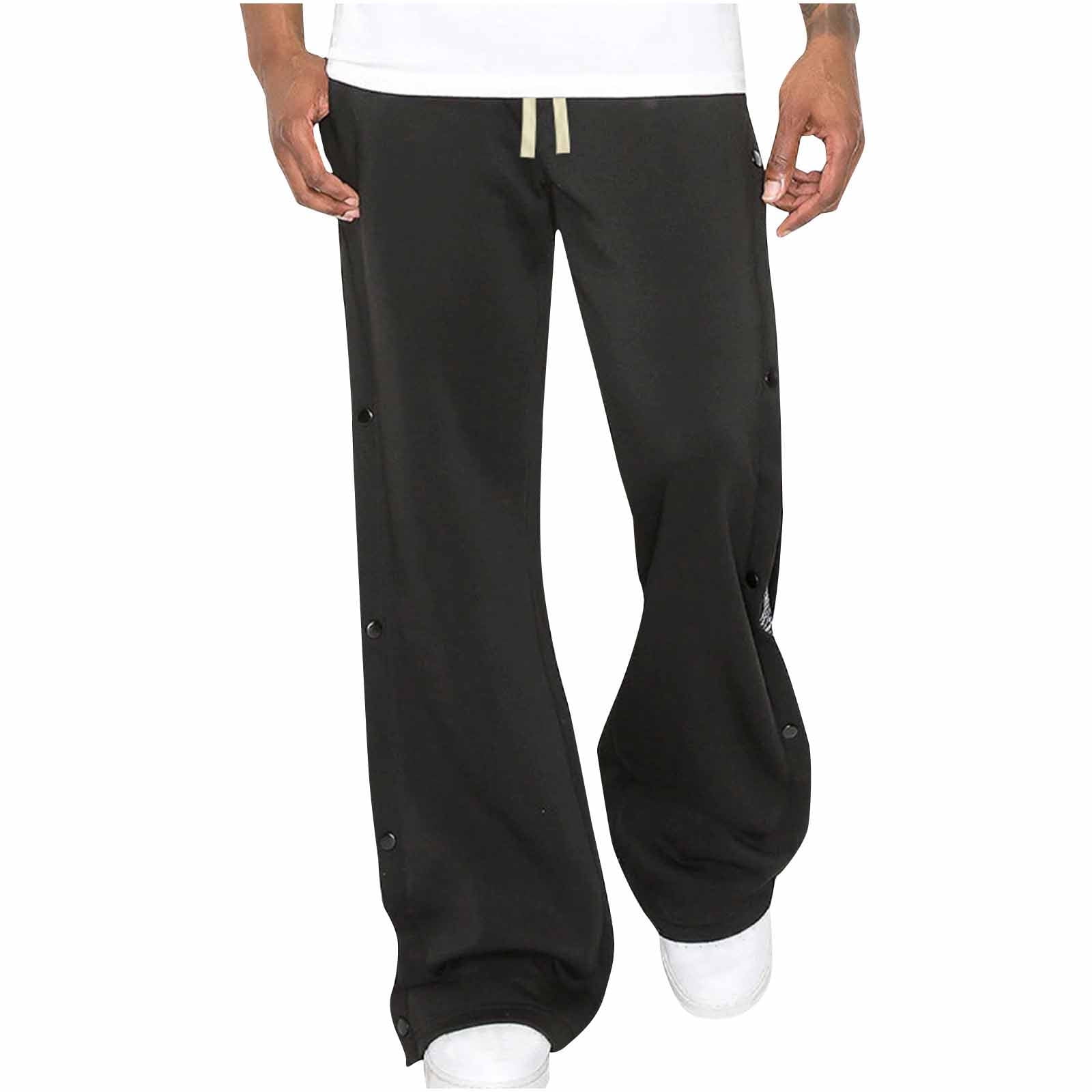 Aimik Hanes Mens Stacked Flared Sweatpants Casual Athletic Flares Pants ...