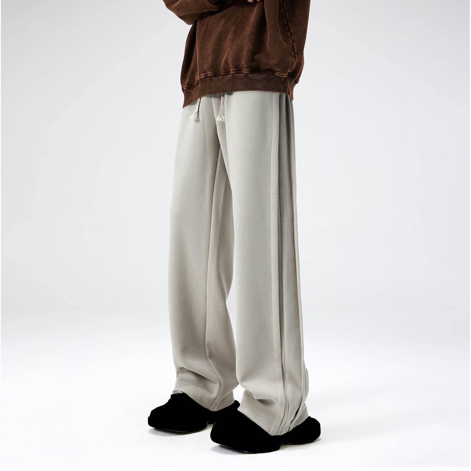Aimik Hanes Mens Wide Leg Sweatpants Drawstring Waisted Baggy ...