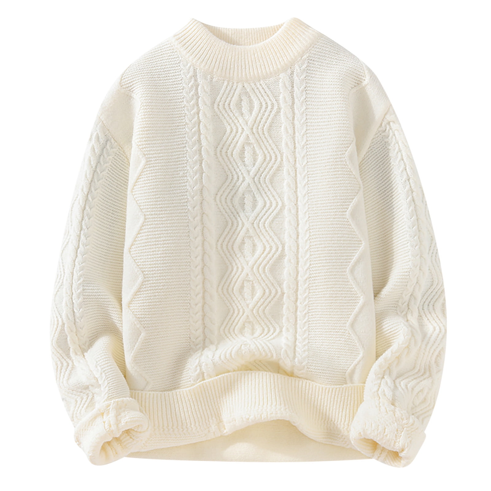 Aimik Hanes Oversized Cable Knit Sweaters Long Sleeve Knitted Casual ...