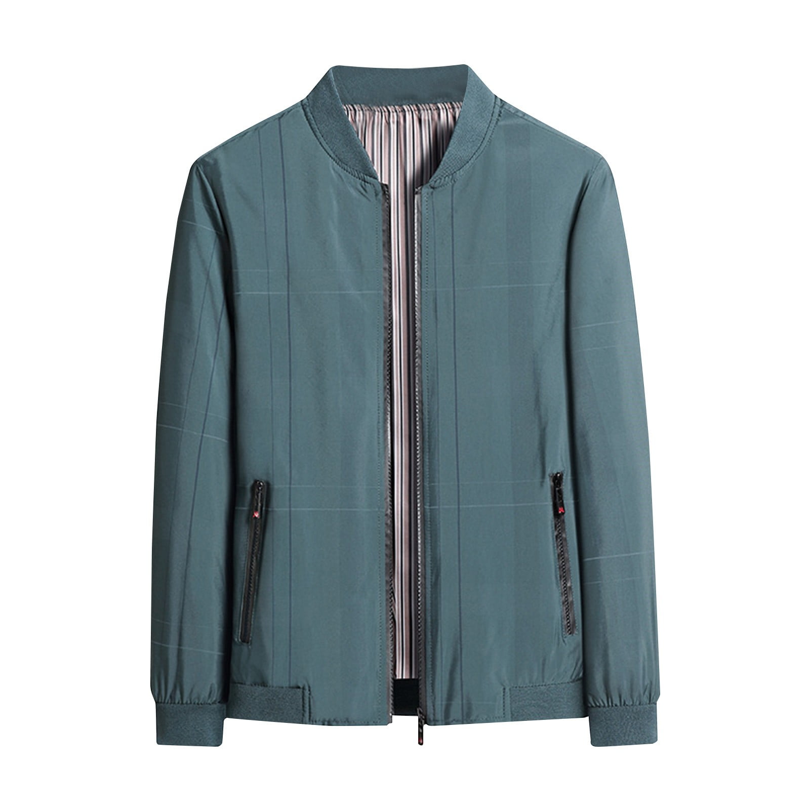 Aimik Mens New Light Jacket Casual Business Collar Long Sleeve Jackets ...