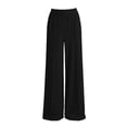 Aimik Women's Elastic High Waist Wide Leg Pants Casual Loose Trousers ...