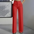Aimik Women's High Waist Wide Leg Dress Pants Solid Color Straight Leg ...