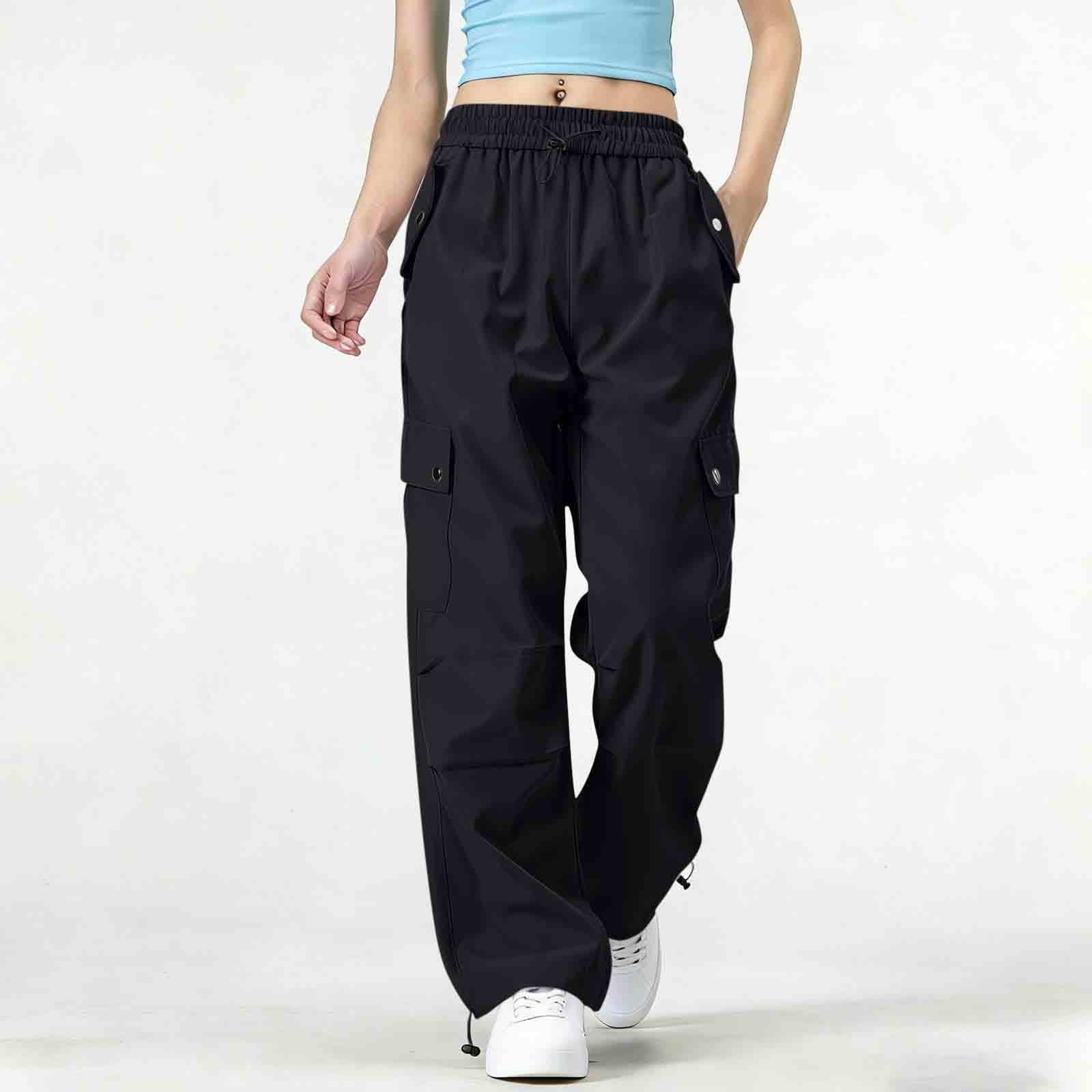 Aimik Women's Multi-Pockets Workwear Pants Breathable Casual Solid Long ...