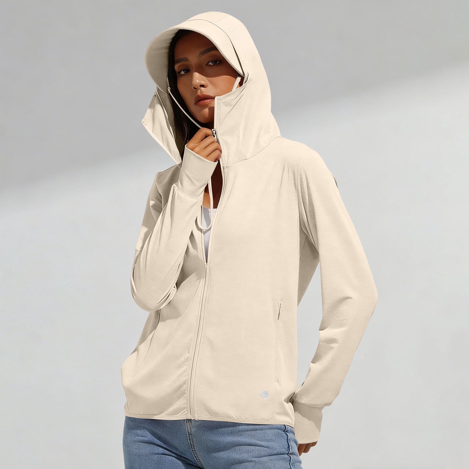 Aimik Women's Plus Size Breathable Sun Protection Jacket Long Sleeve ...