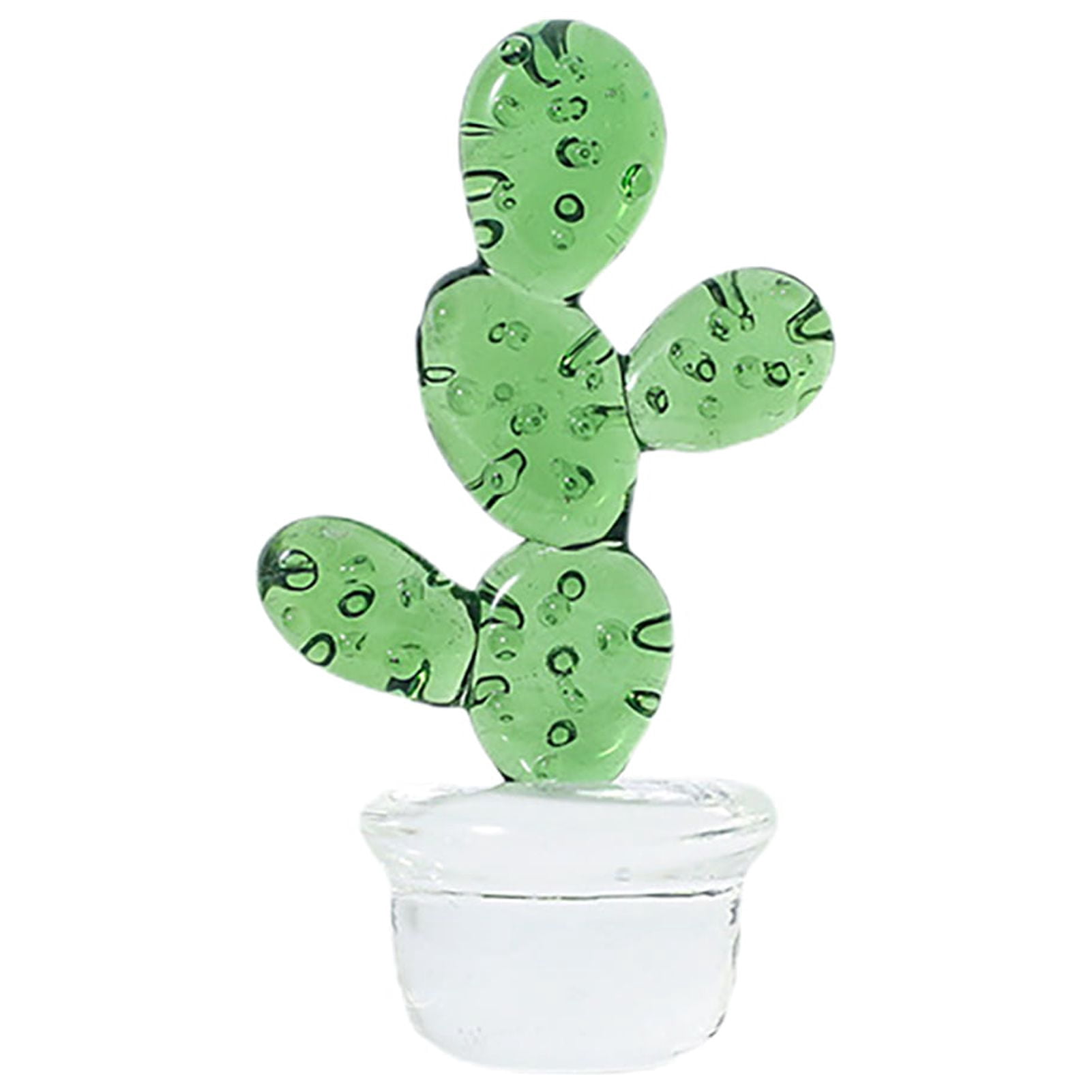 Aimiya Cactus Ornaments Good Craftsmanship Decorative Glass Miniature ...