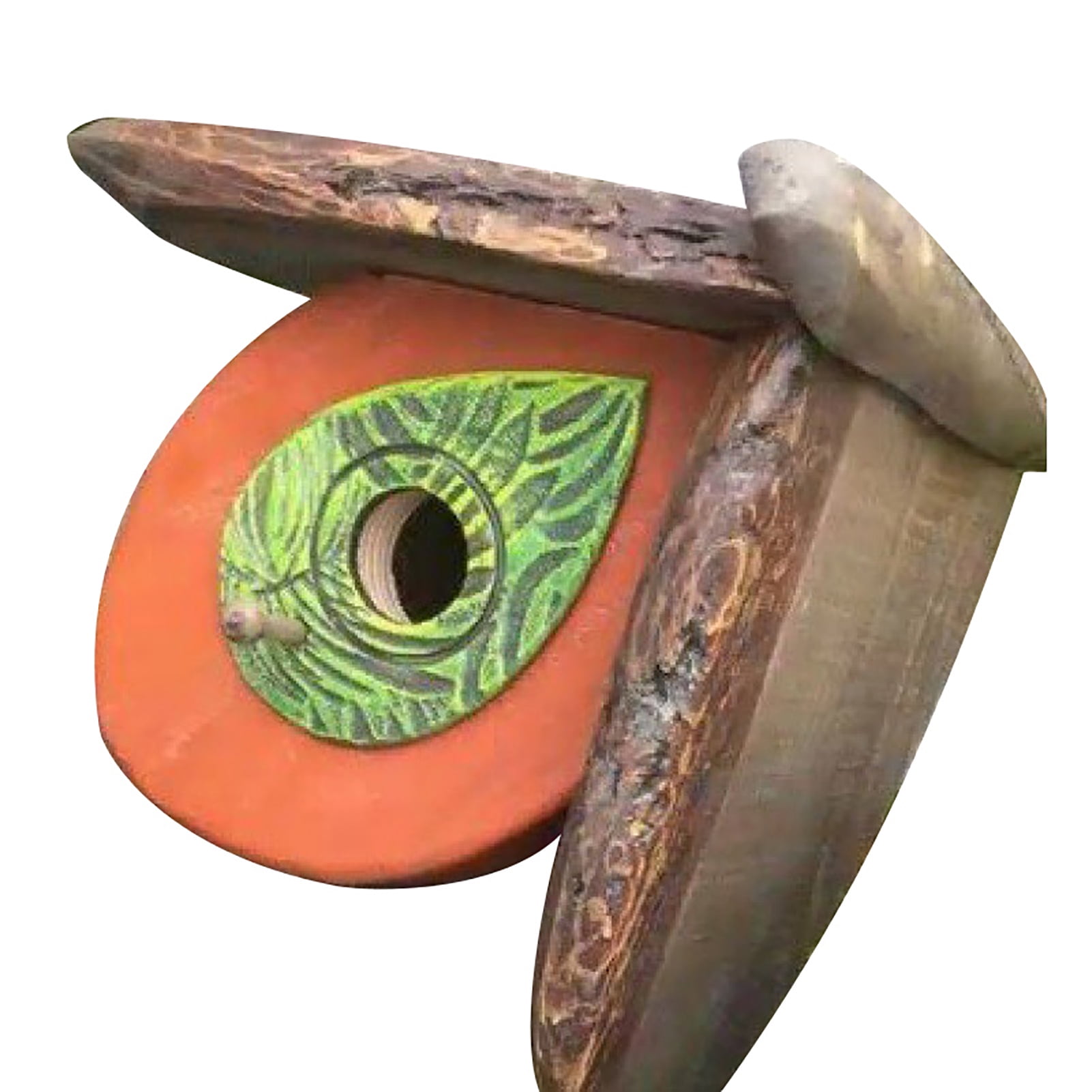 Aimiya Creative Leaf Shape Bird House Beautiful Bright-colored Wood ...