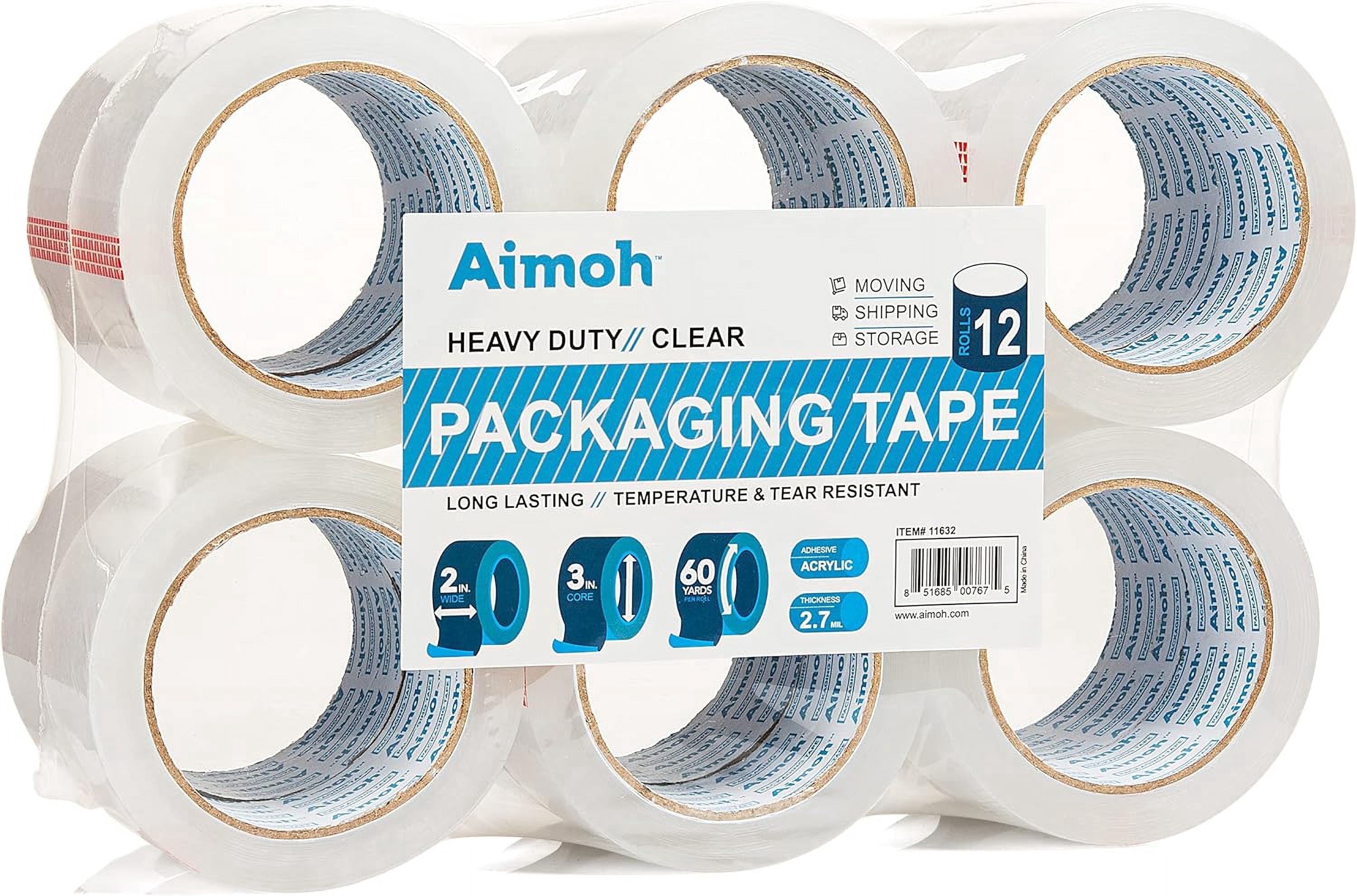Aimoh, Heavy Duty Clear Packing Tape, 60 Yard, 3 inch core - Walmart.com