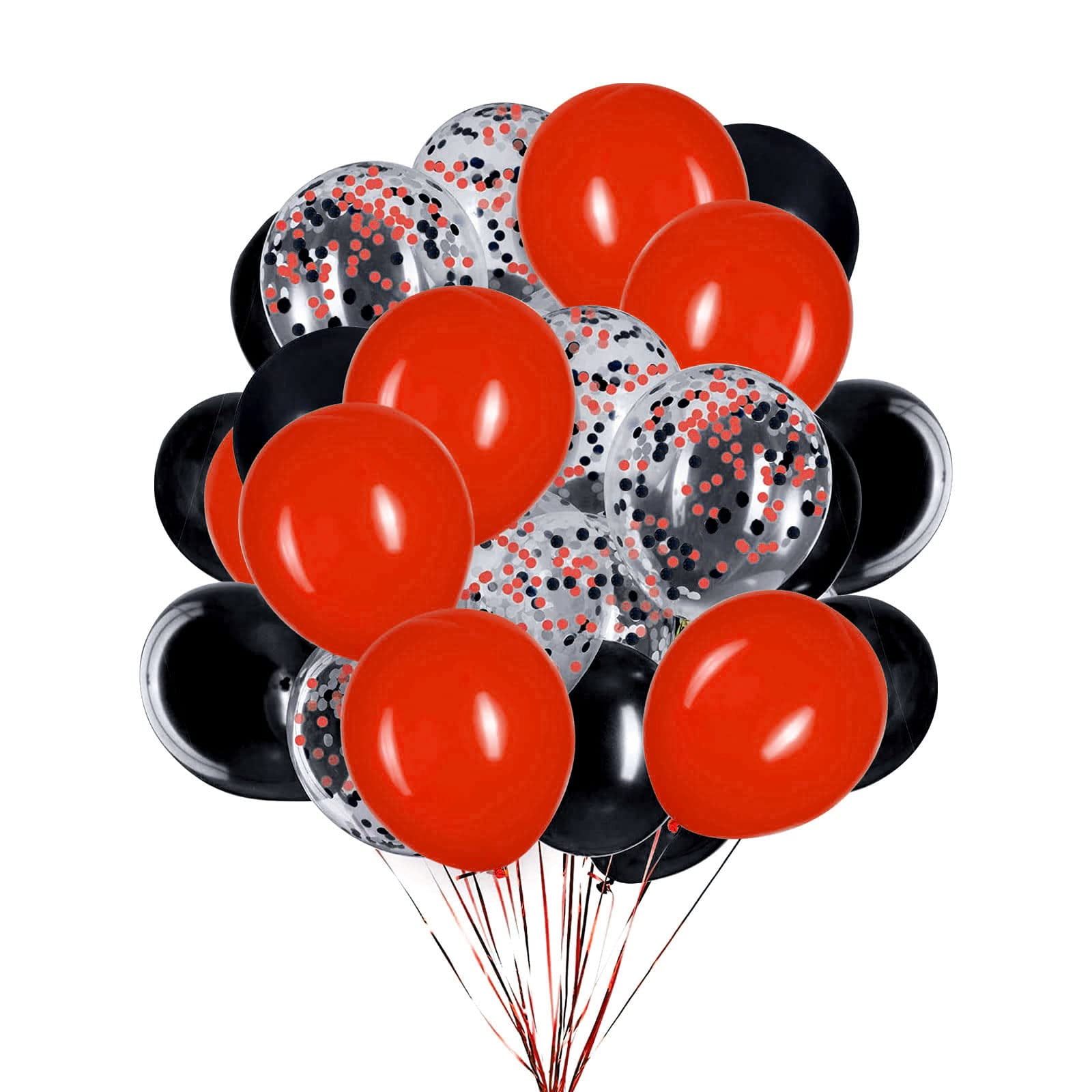 Aimto Black and Red MMF7 Confetti Balloons Great for Wedding/Birthday ...