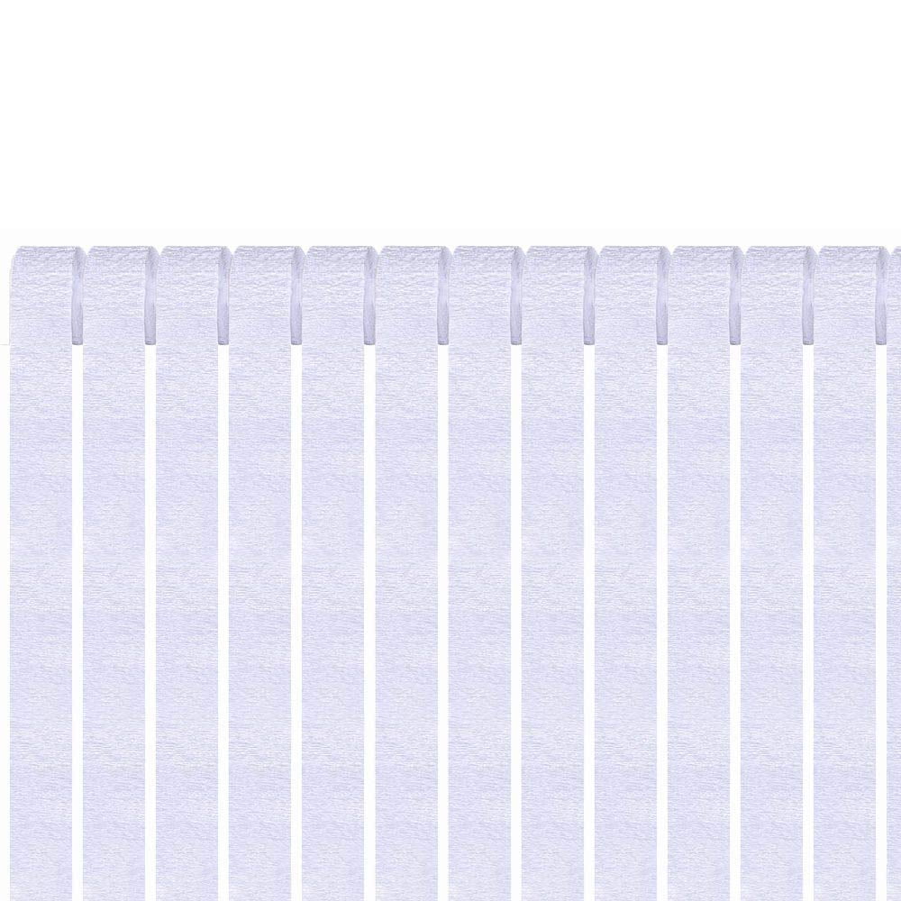 AimtoHome White Crepe Paper ZS23 Streamers, 12 Rolls 1.8 inch Wide X 32 ...