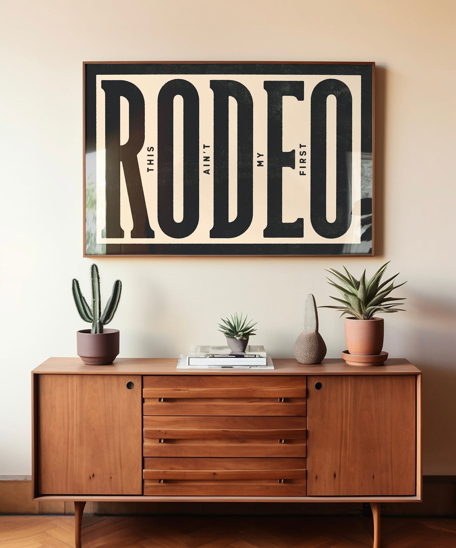 This Ain't My First Rodeo Typography Print, Western Wall Decor ...