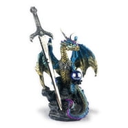 DLD Resin Dragon Doll Figurines Set with Crystal Ball & Shelf, Home ...