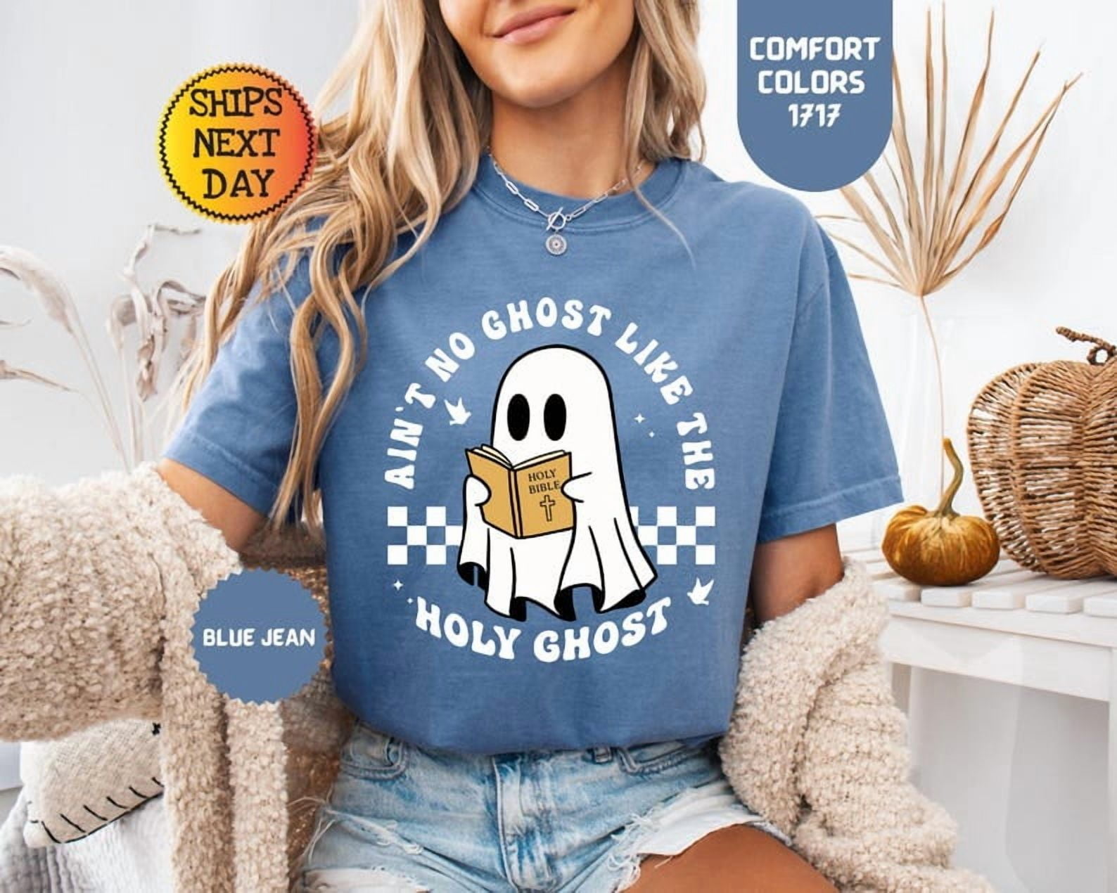 Ain’t No Ghost Like the Holy Ghost Shirt, Funny Christian Halloween Tee ...