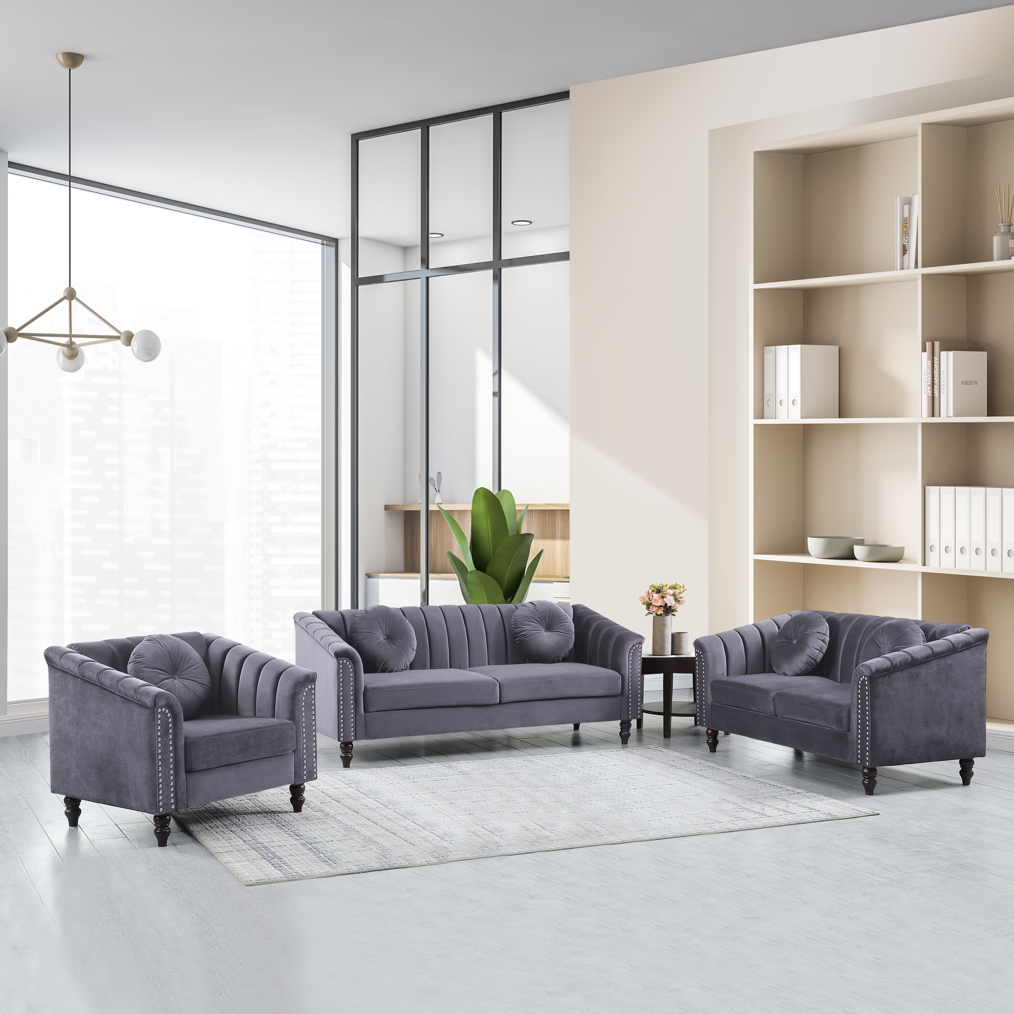 Ainehome 3 PCS Living Room Set, Sectional Sofa Set, Sectional Sofa ...