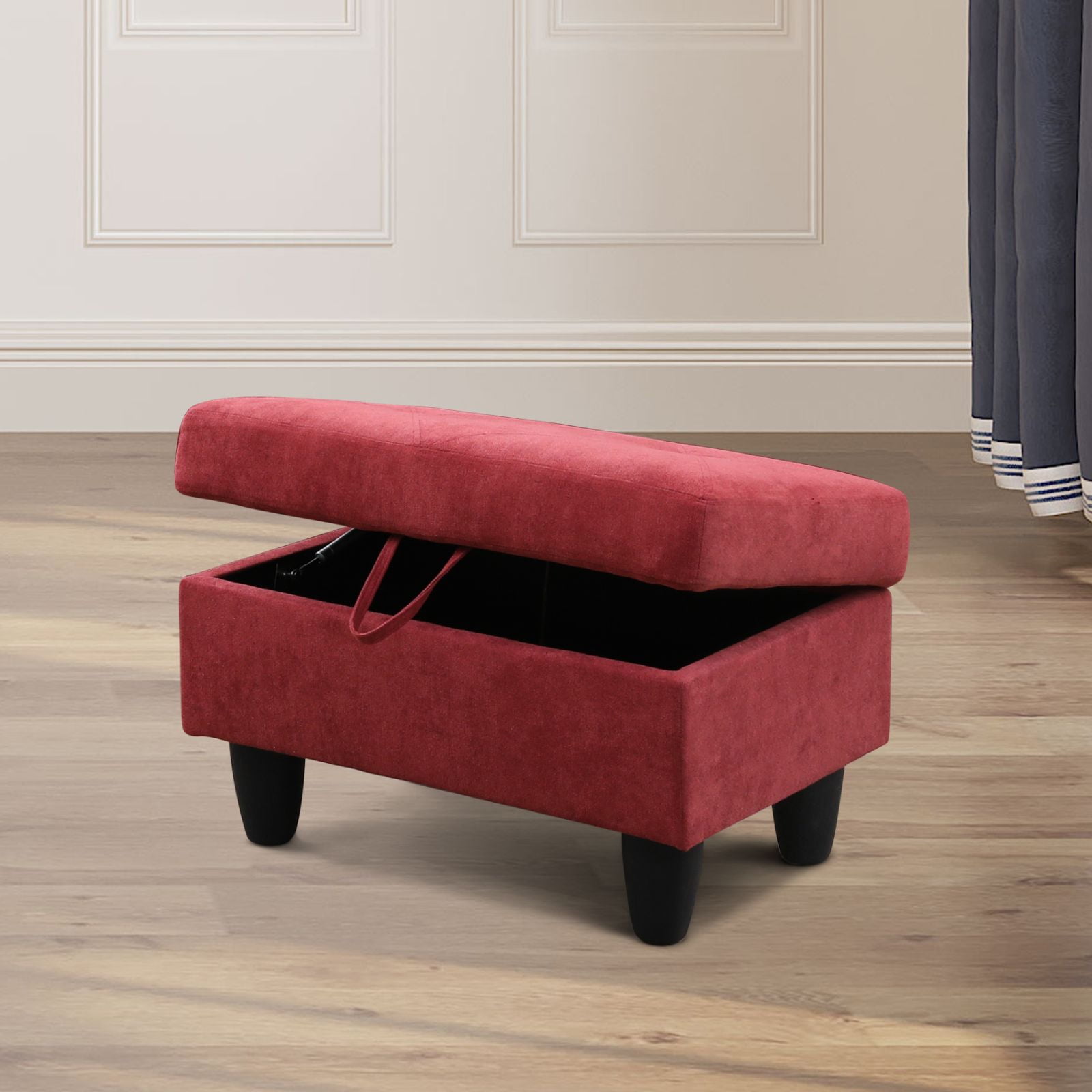 Ainehome 28.5" Fannel Storage Ottoman, Modern Tufted Storage Ottoman ...
