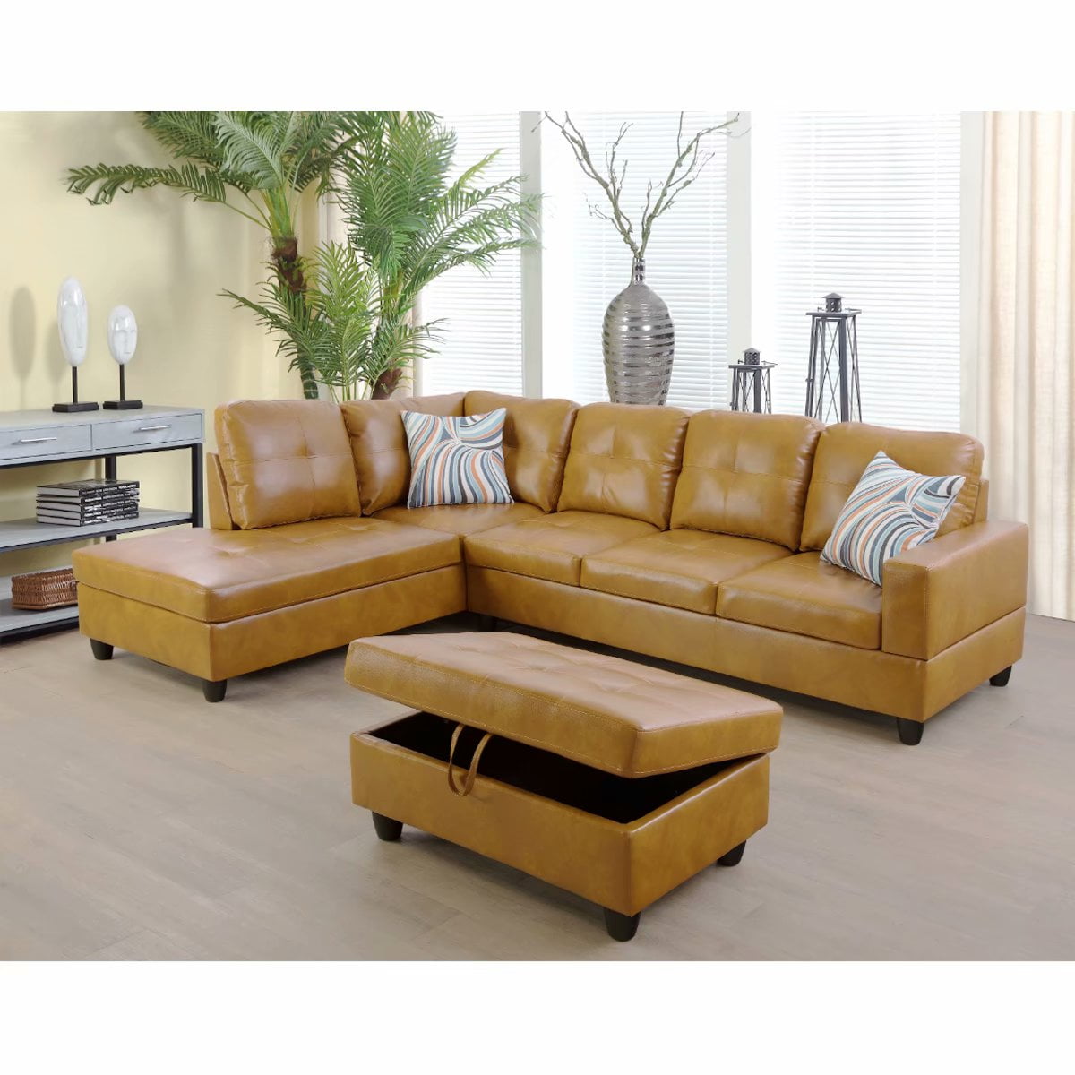 Ainehome Modern Sectional Sofa Set,3PC L-Shaped Living Room Couches ...