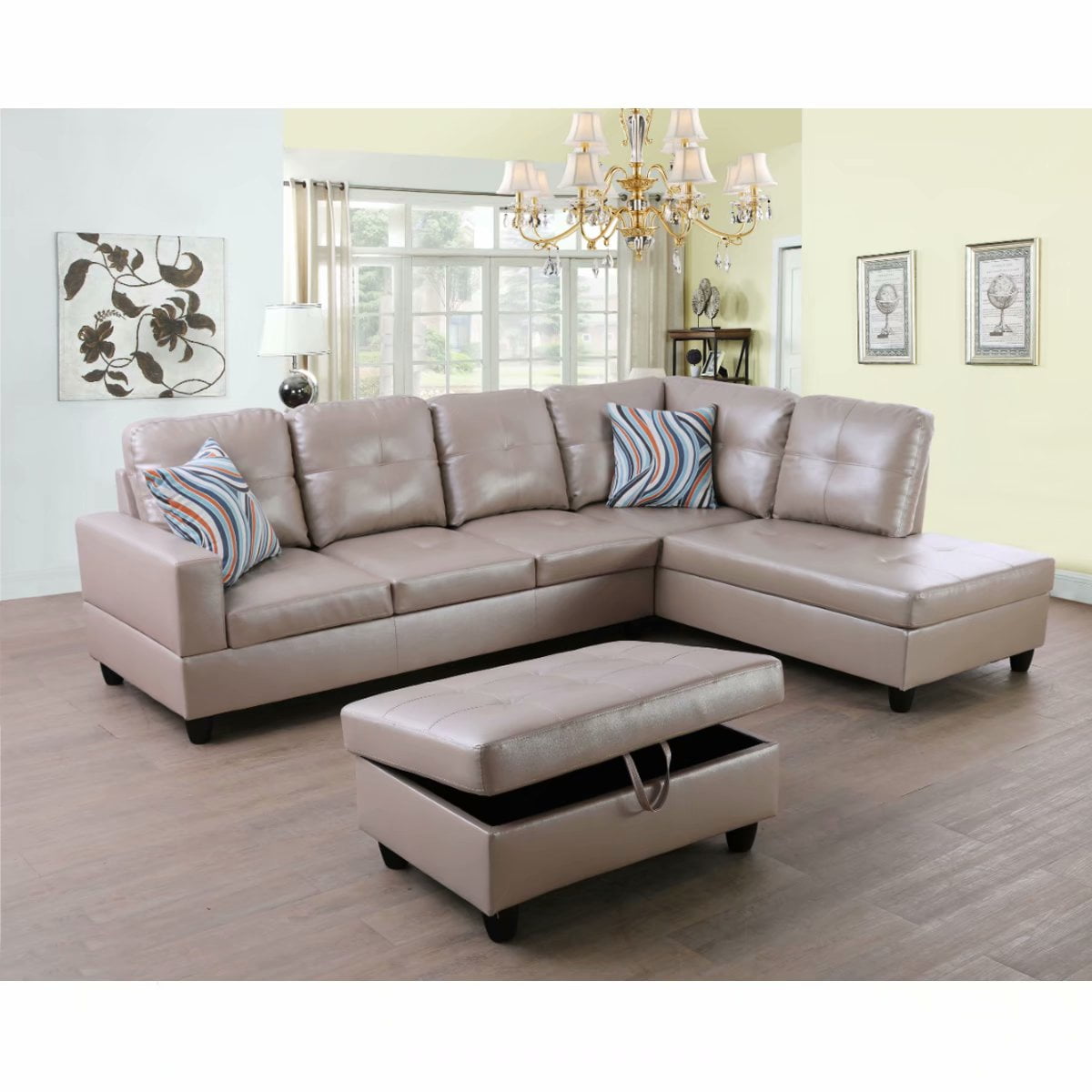 Ainehome Modern Sectional Sofa Set,3PC L-Shaped Living Room Couches ...