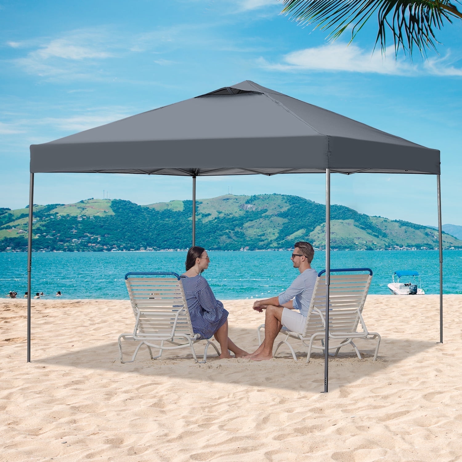 Ainfox 10 x 10 ft Pop up Canopy Tent, Instant Outdoor Canopies, Shade ...