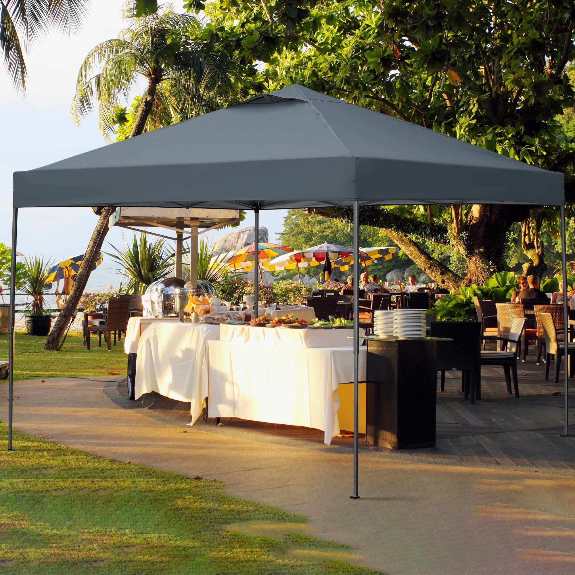 Ainfox 10 x 10 ft Pop up Canopy Tent,Instant Outdoor Canopies,Shade ...