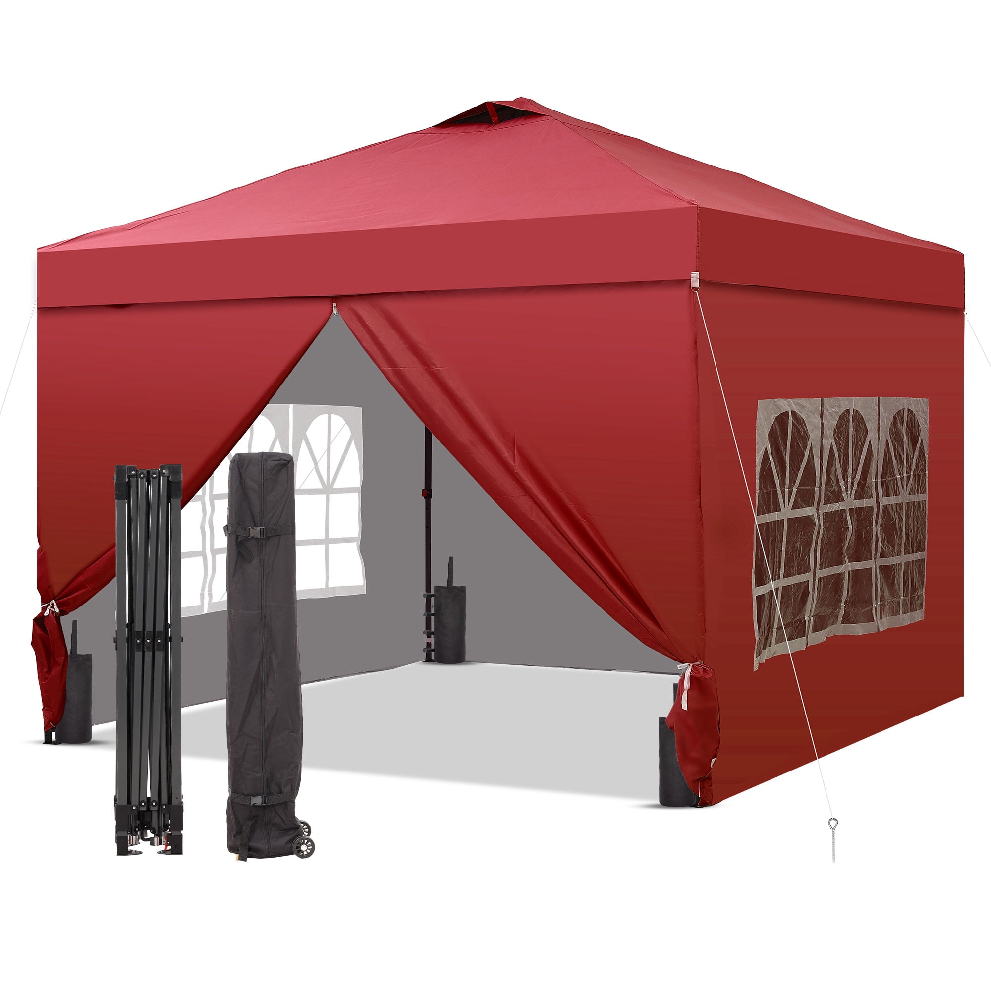 Ainfox 12x12 Pop up Canopy Tent with One Push Setup and Sidewalls ...