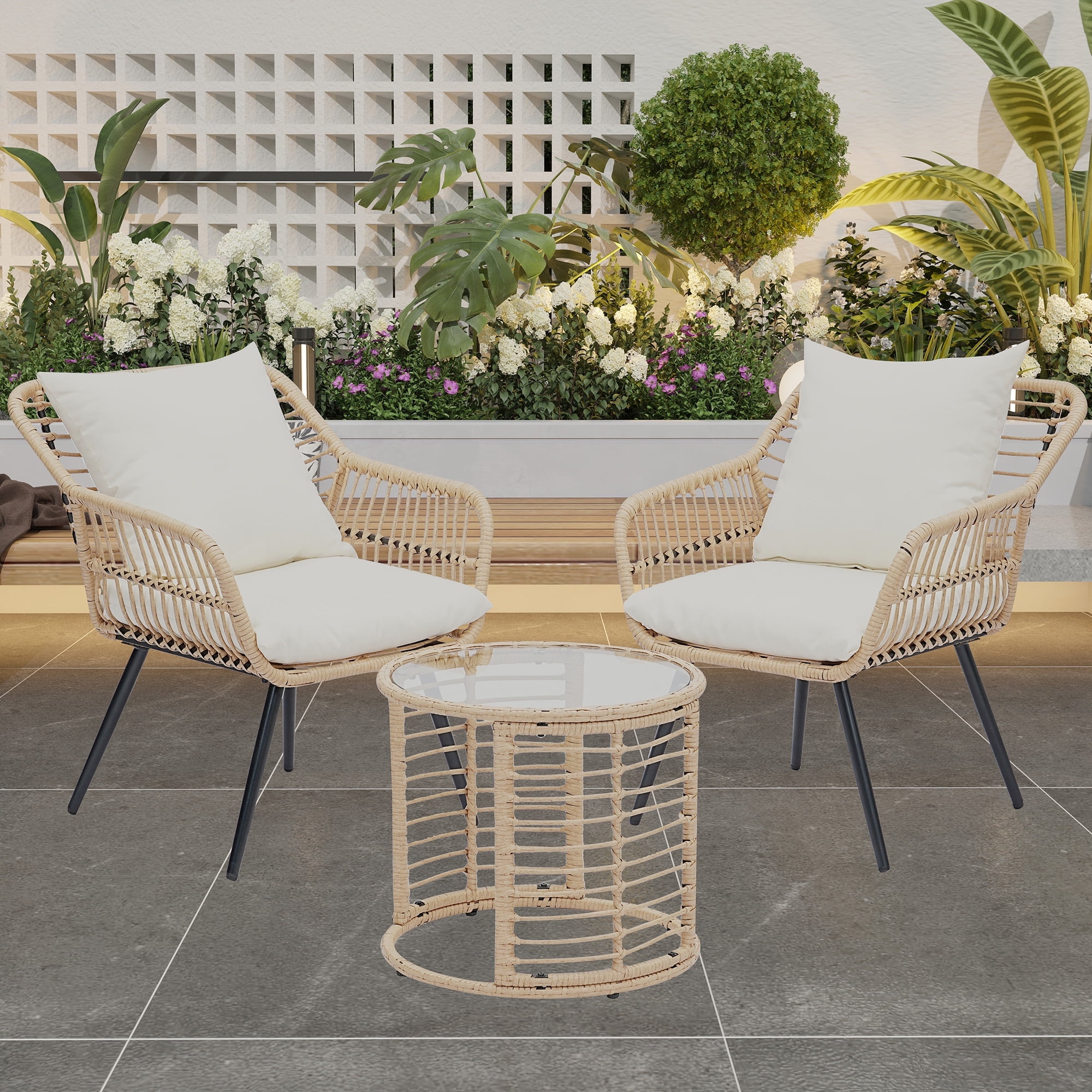 Wayfair Bistro Dining Set 4 Pieces Outdoor Patio Furniture Set With ...