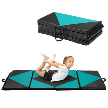 Costway 4'x6'x2'' Gymnastics Mat PU Thick Folding Panel Gym Pink ...