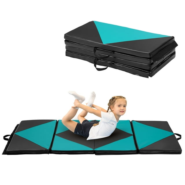 Ainfox 3'x6'x2’ Folding Exercise Mats, Gymnastics Tumbling Mats ...