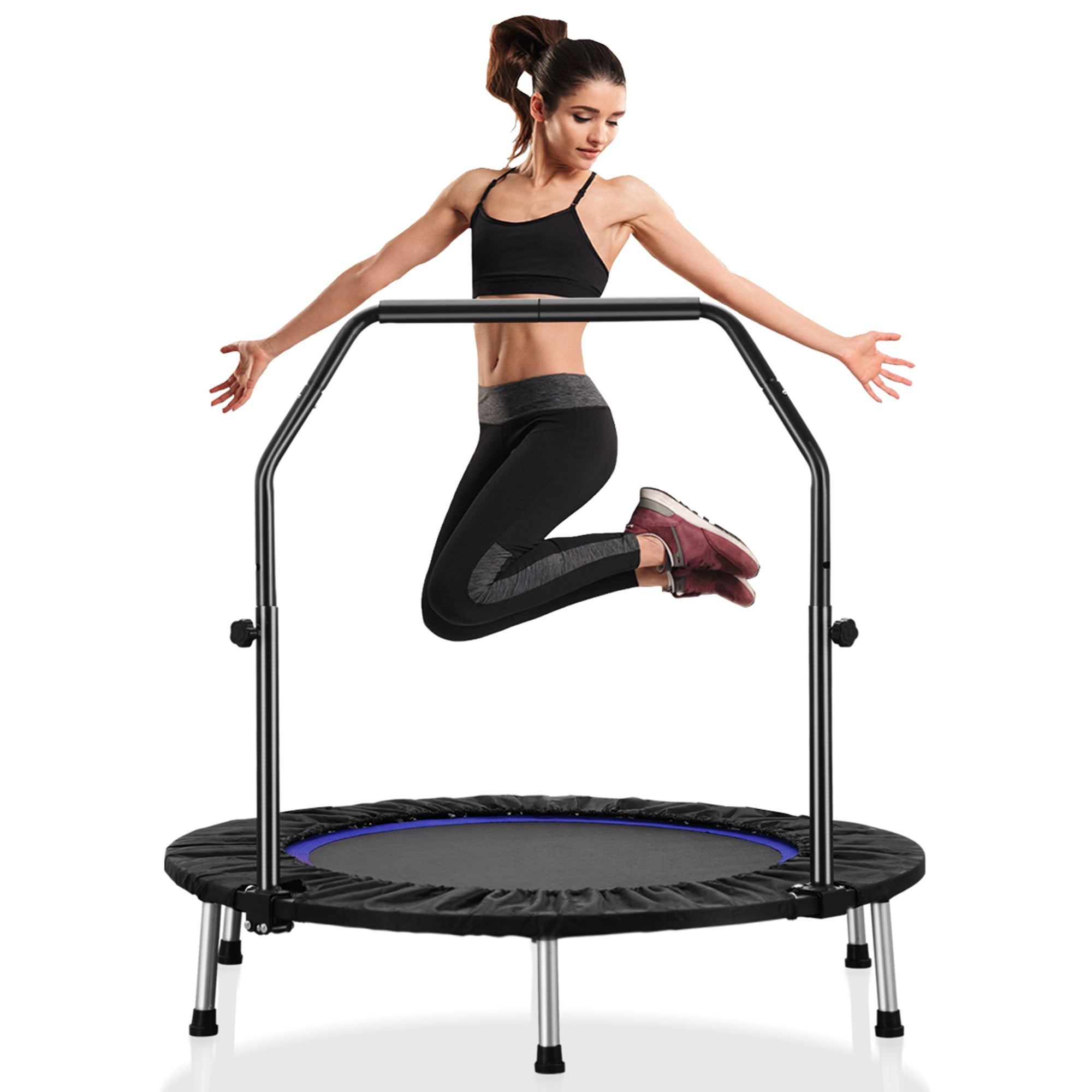 "Ainfox 40"" Mini Workout Trampoline, Adjustable Handle, 330 lbs Load ...