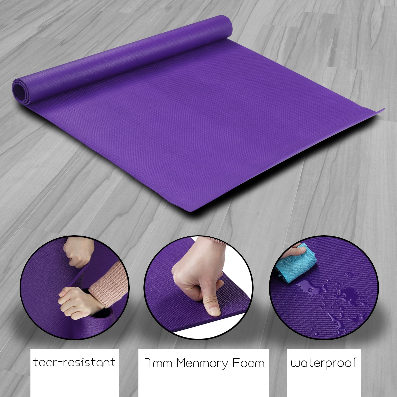 Ainfox 8'x5' Extra Large Exercise Yoga Mat Home Gym Floor Workout Mats ...