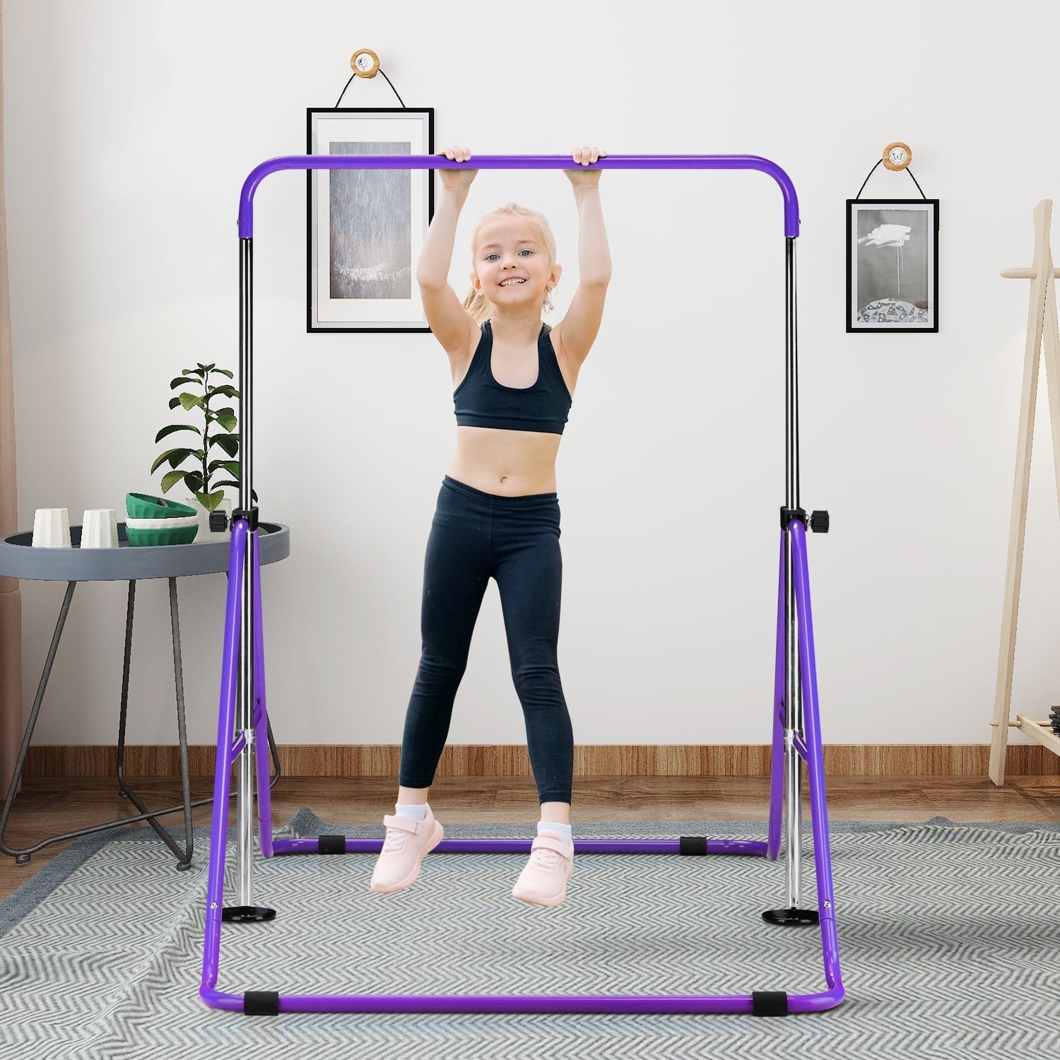 Ainfox Kids Gymnastics Bars Equipment for Home, Junior Expandable ...