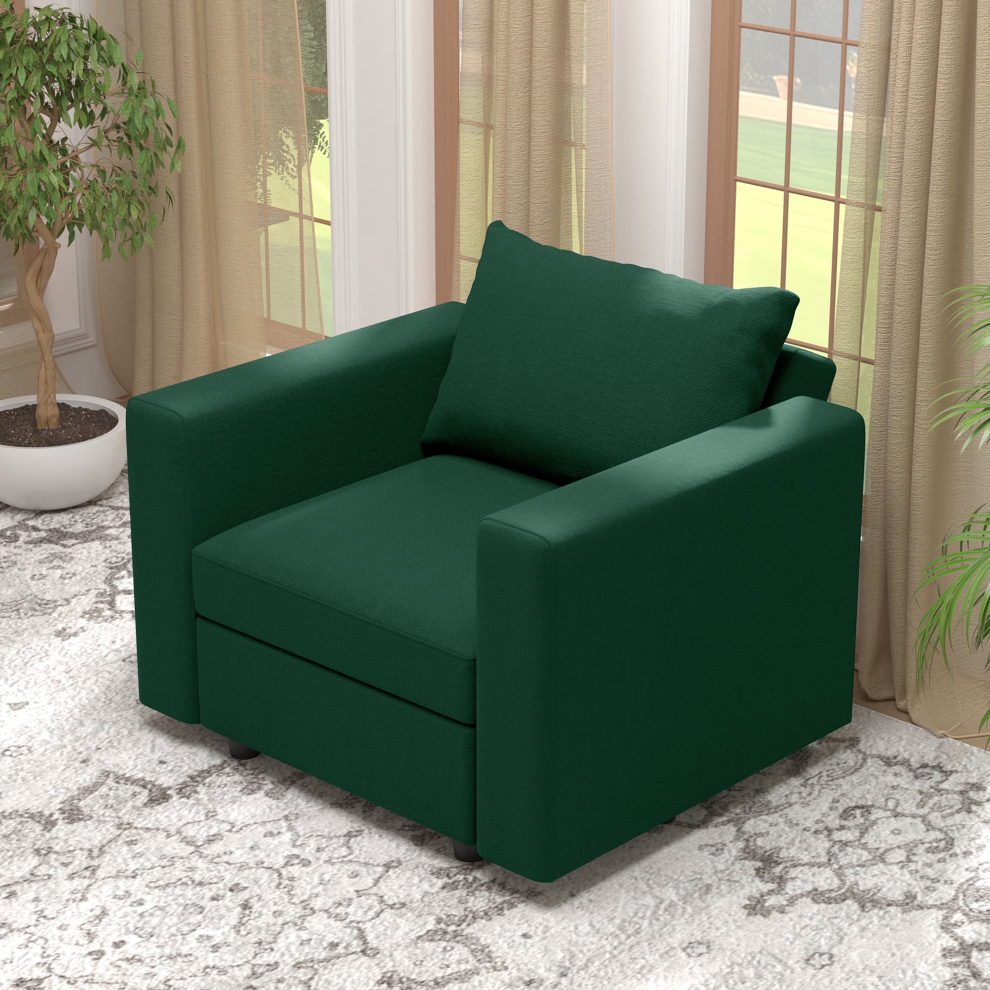 Ainfox 1 Seater Modular Sectional Couch for Living Room, Adjustable ...
