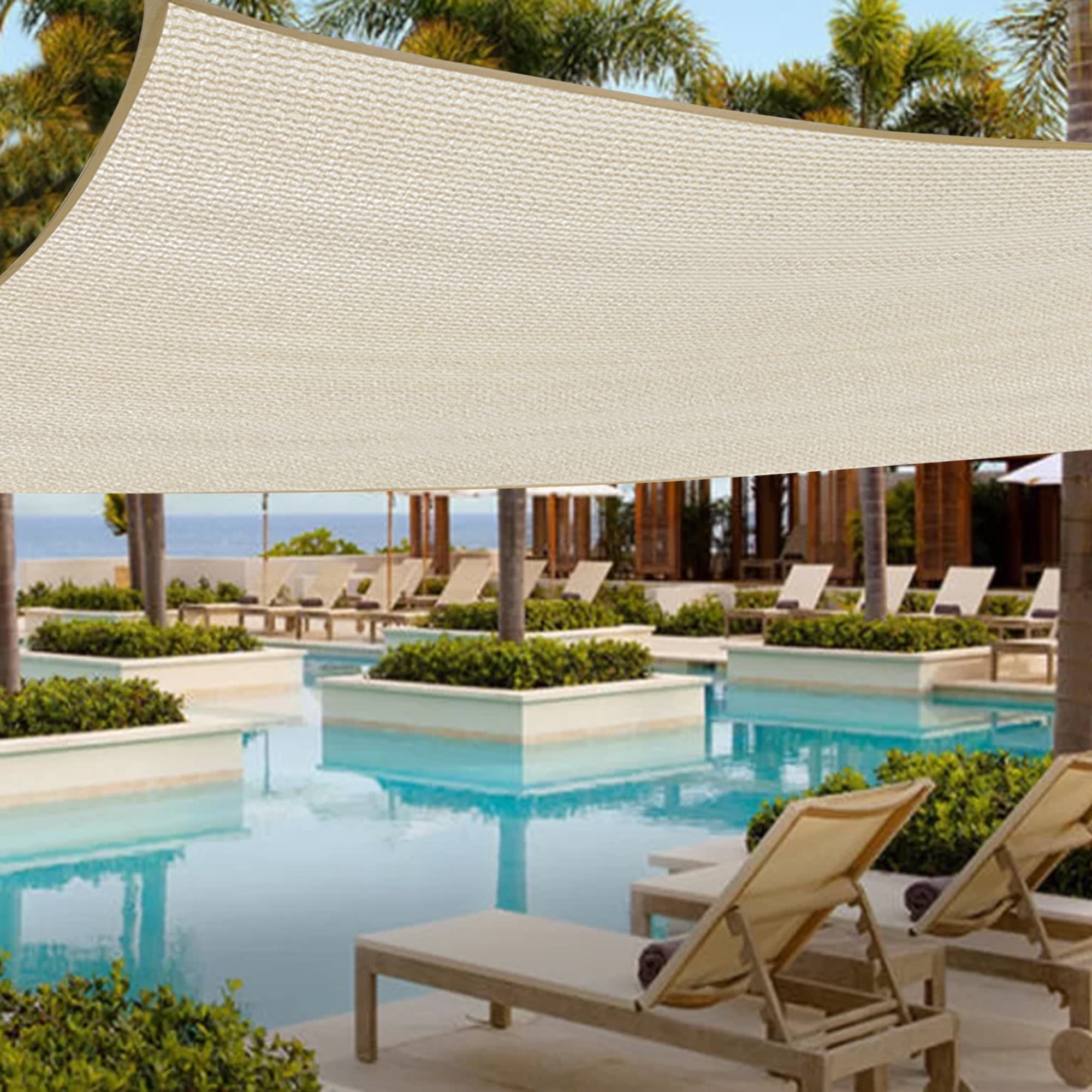 Ainfox Outside Cover Sun Shade for Yard, 6'x10' UV Block Canopy for ...