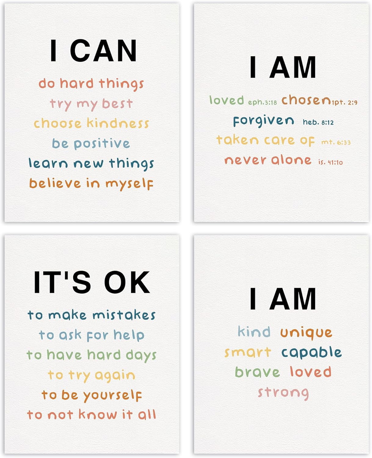 Aingg Bohospirational Mental Health Wall Art Poster Prints for Teen ...