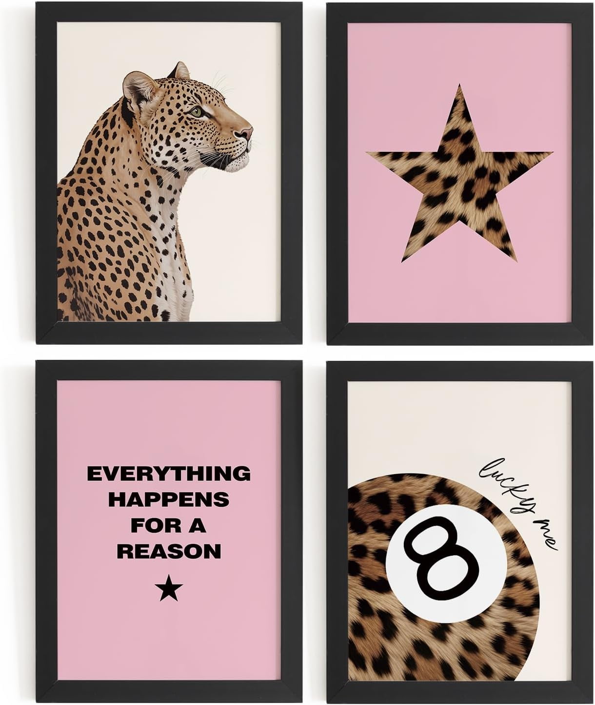 Aingg Trendy Funky Bar Cart Decor Sage Green Lucky 8 Ball Posters ...