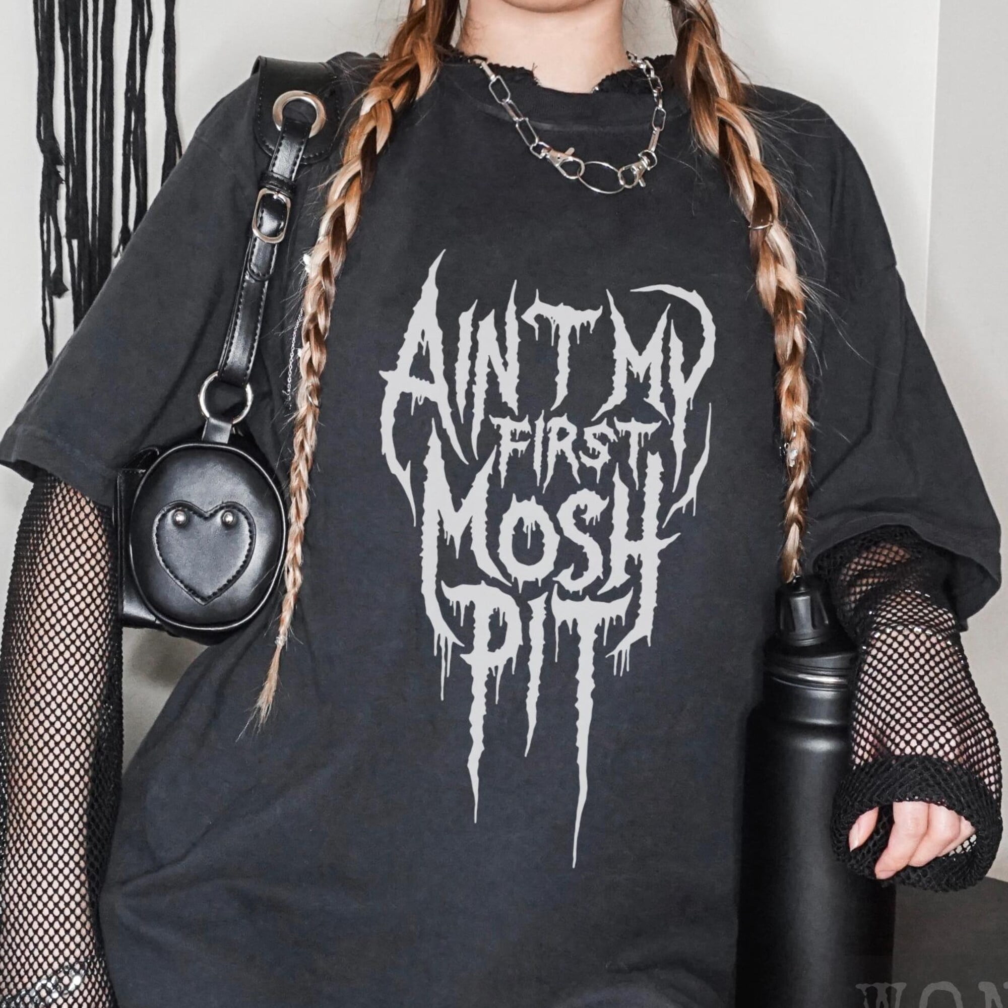 Aint My First Mosh Pit TShirt Gothic Metal Tee - Walmart.com